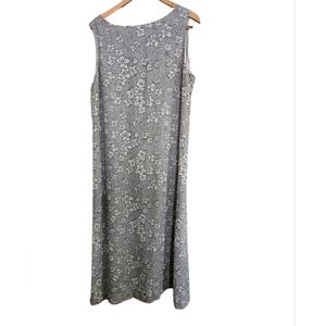 J. Jill | Dresses | Jjill Green Floral Cottage Core Sleeveless Maxi ...